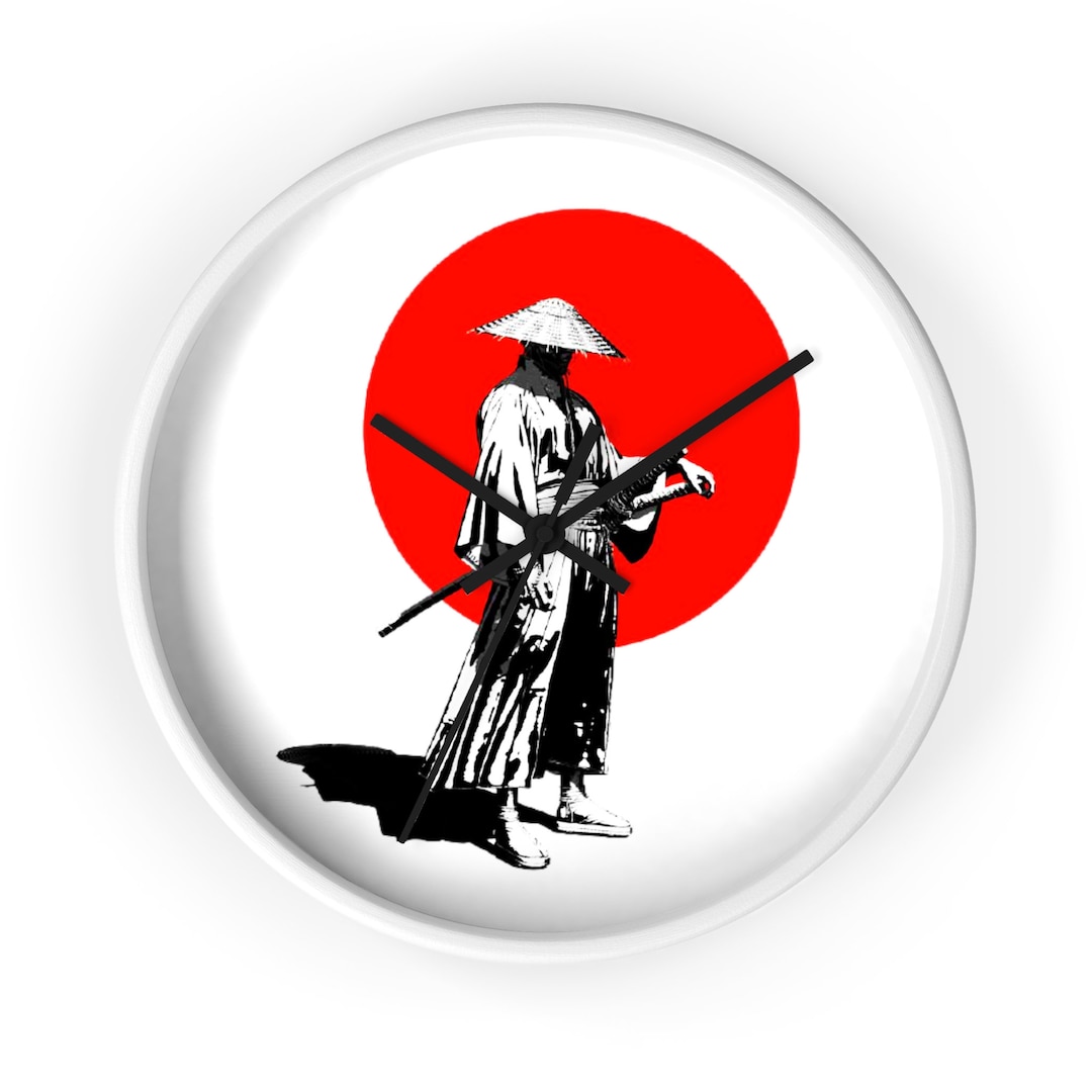 Ronin Samurai Wall Clock Samurai Clock Samurai Decor - Etsy