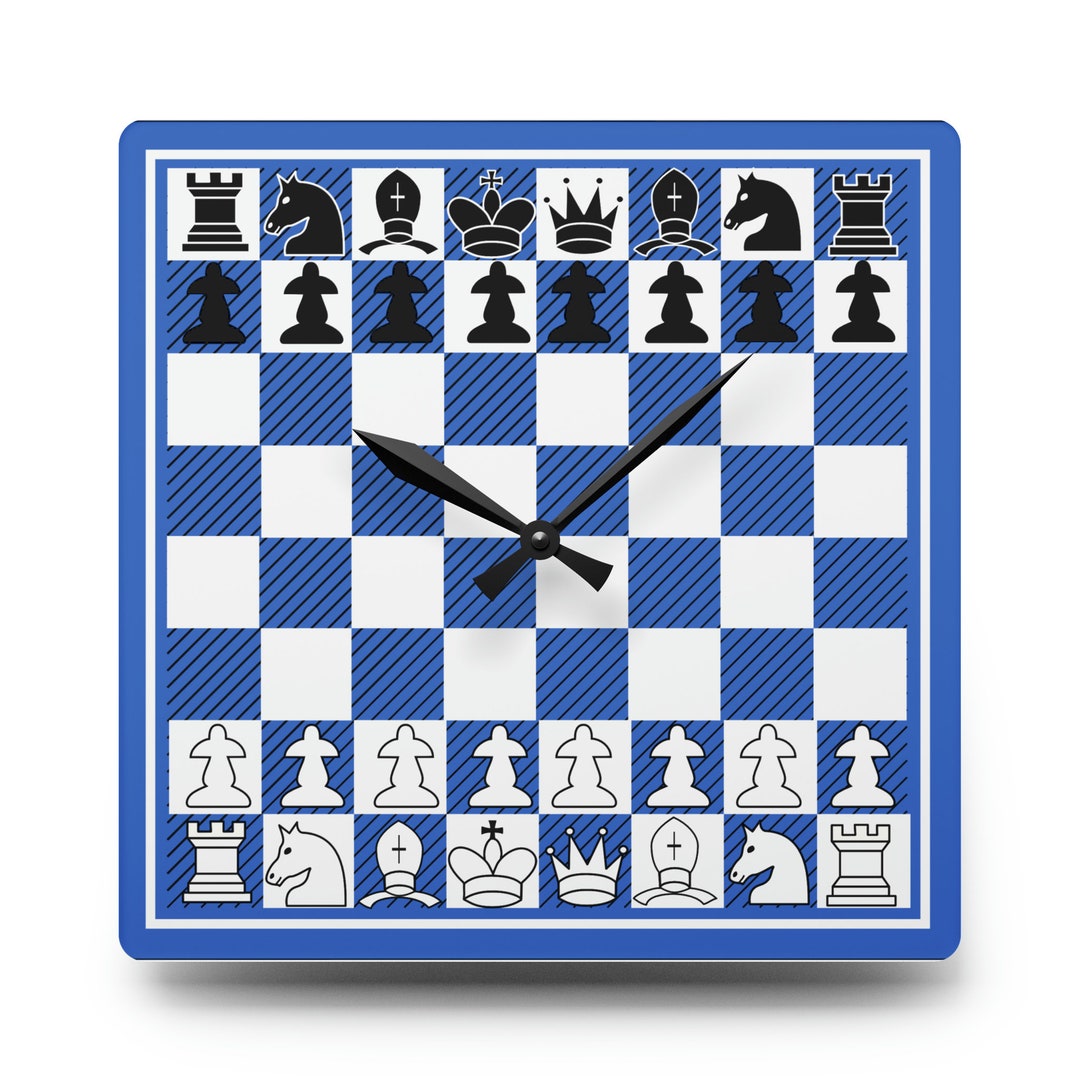 Chess Wall Clock | Chess Lover Gift | Chess Decor | Chess Acrylic Wall ...