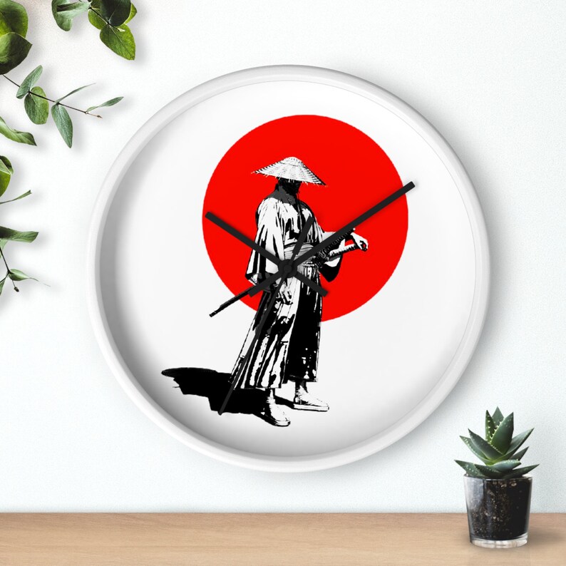 Ronin Samurai Wall Clock Samurai Clock Samurai Decor - Etsy