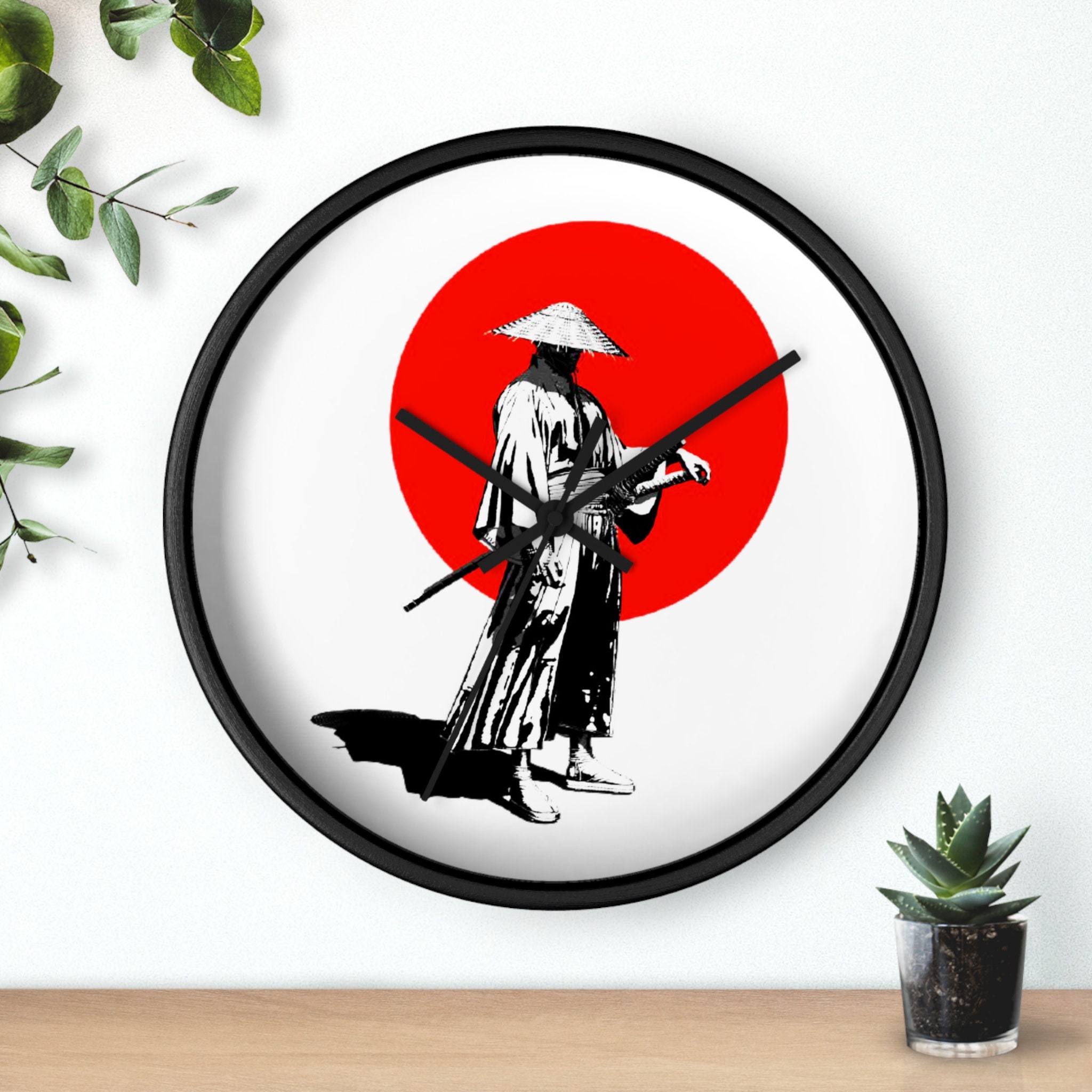 Ronin Samurai Wall Clock Samurai Clock Samurai Decor - Etsy