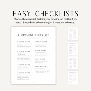 Elopement Planner Template: Checklist & Moodboard (PDF Download) - Etsy