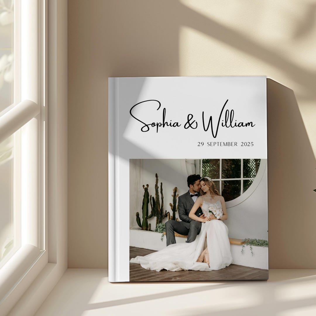 Custom Wedding Photo Book (11x8") With Aesthetic Layout as Wedding ...