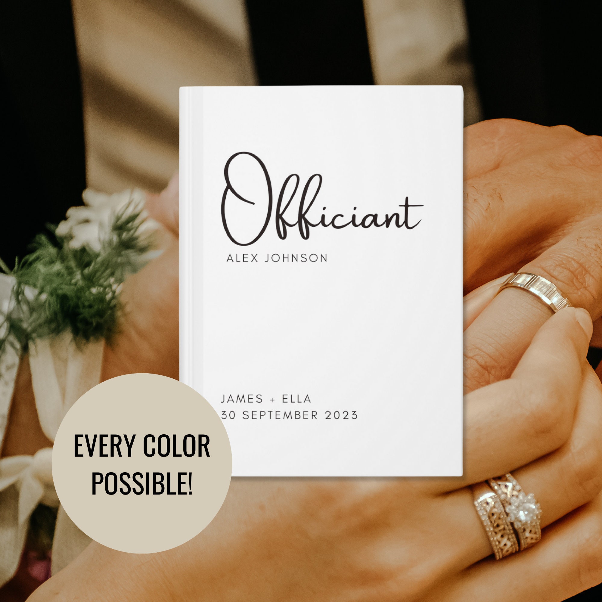Personalized Officiant Book Wedding Officiant Gift Wedding Ceremony ...