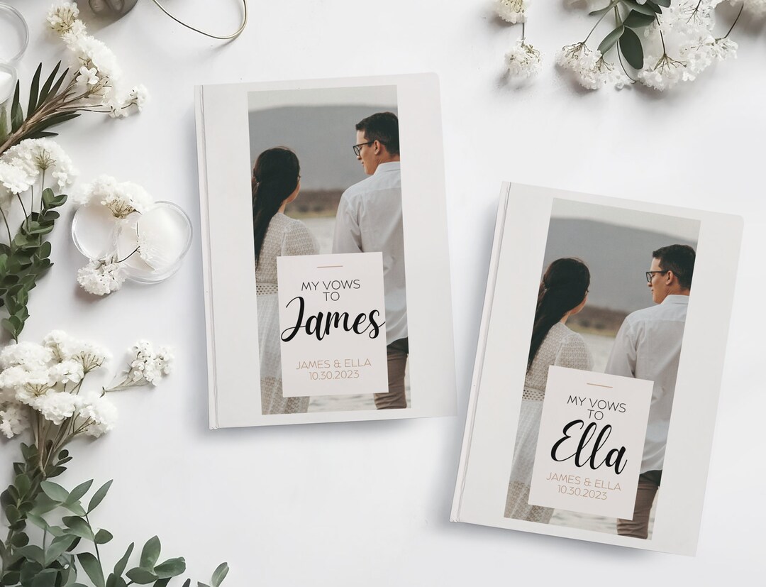 Set of 2 Picture Vow Books Wedding Vow Booklets Custom Vow - Etsy UK