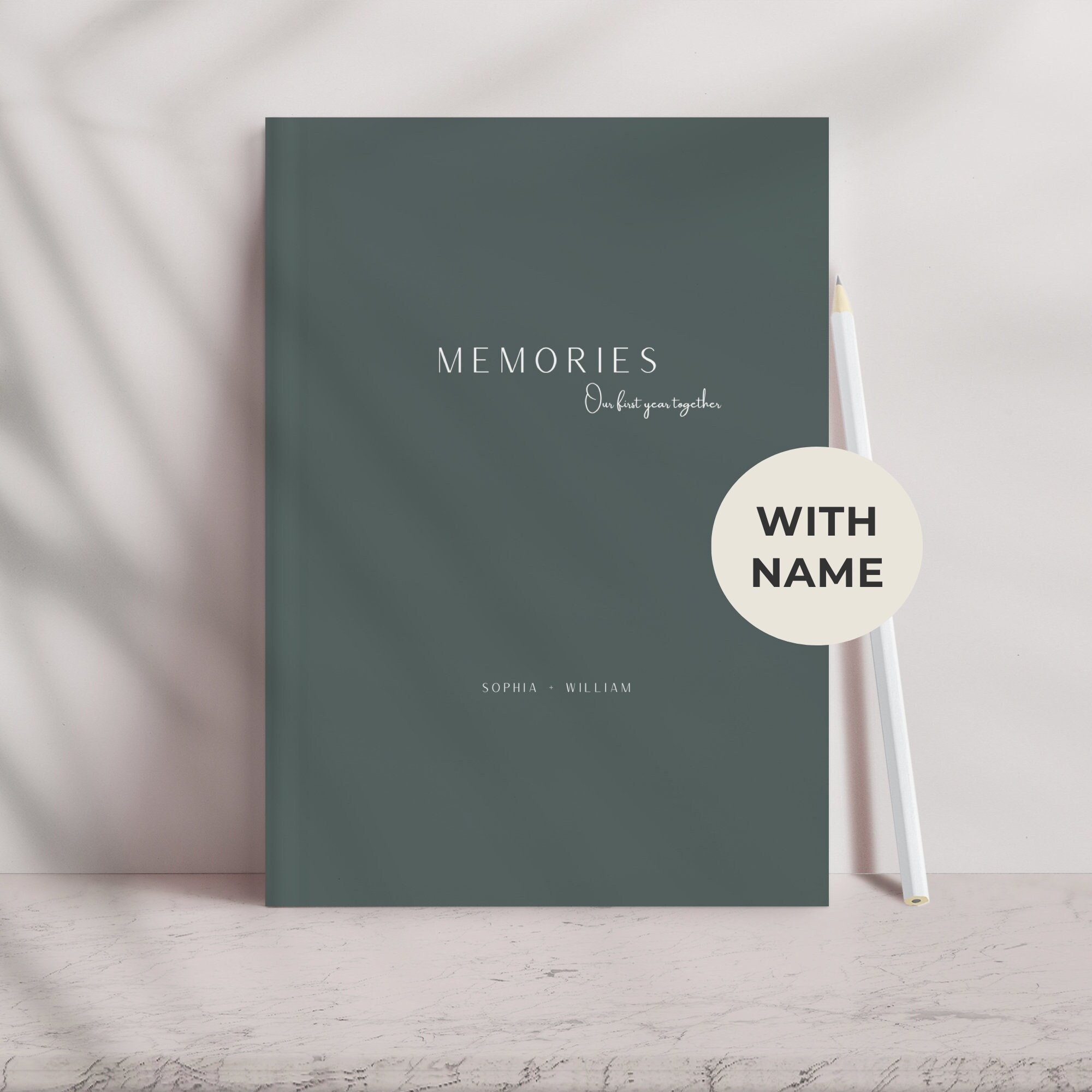 Paper Anniversary Gift: Custom Couples Memory Book Personalized Couples ...