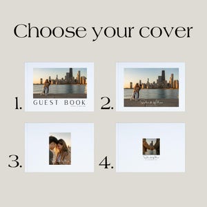 Personalized Wedding Guest Book With Photos: Custom Hardcover Reception ...