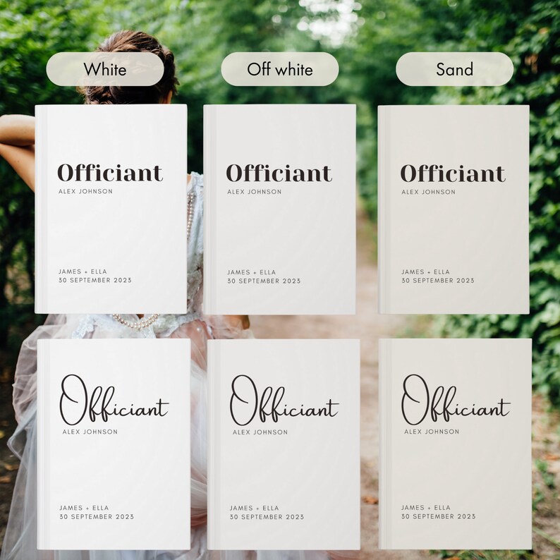 Personalized Officiant Book Wedding Officiant Gift Wedding Ceremony ...