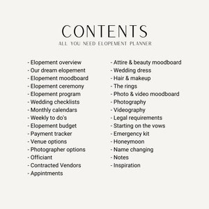 Elopement Planner Template: Checklist & Moodboard (PDF Download) - Etsy