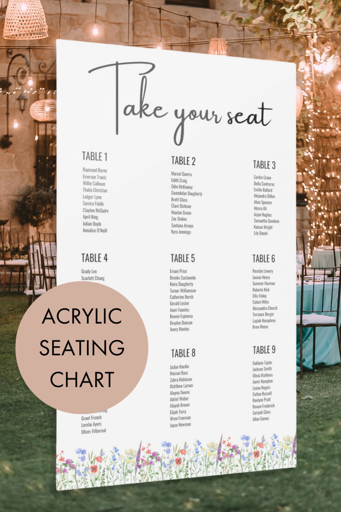 Acrylic Wedding Seating Chart Wedding Seating Chart Sign Acrylic ...