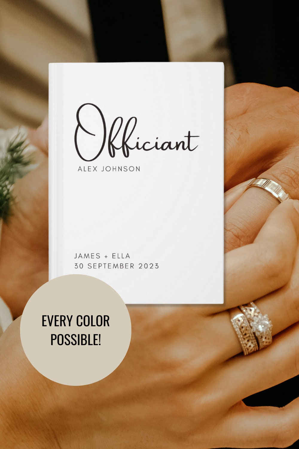 Personalized Officiant Book Wedding Officiant Gift Wedding Ceremony ...