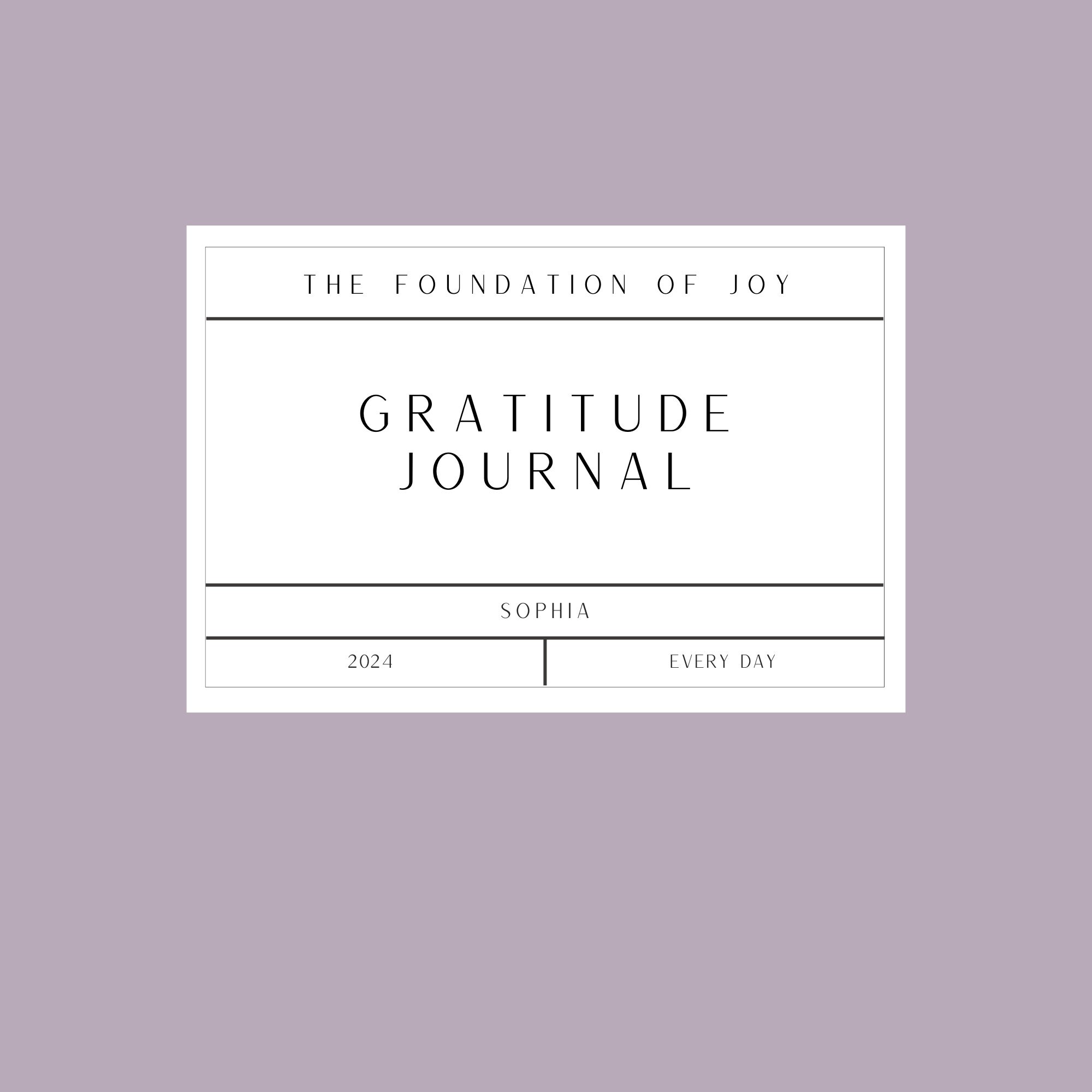 Lilac Gratitude Journal Personalized With Name Custom Gratitude ...