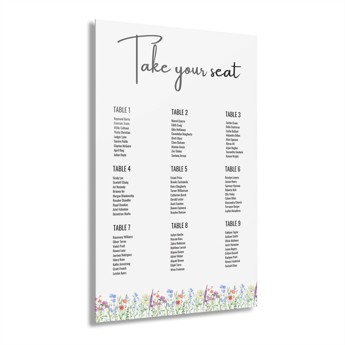 Acrylic Wedding Seating Chart Wedding Seating Chart Sign Acrylic ...