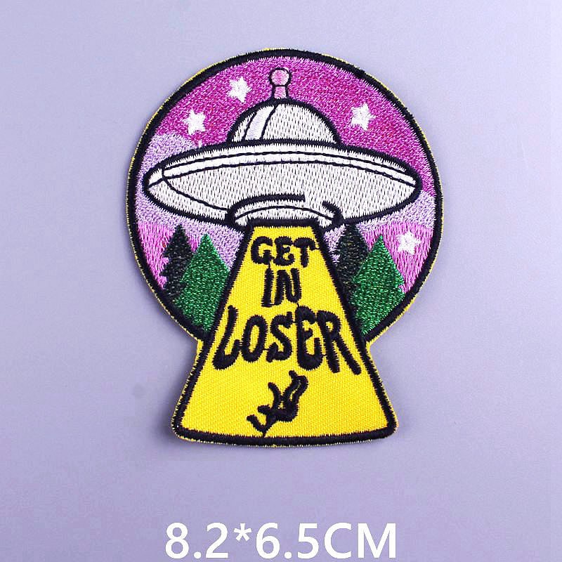 Celestial Embroidered UFO Patches, Interstellar Iron-on Patches, Alien ...