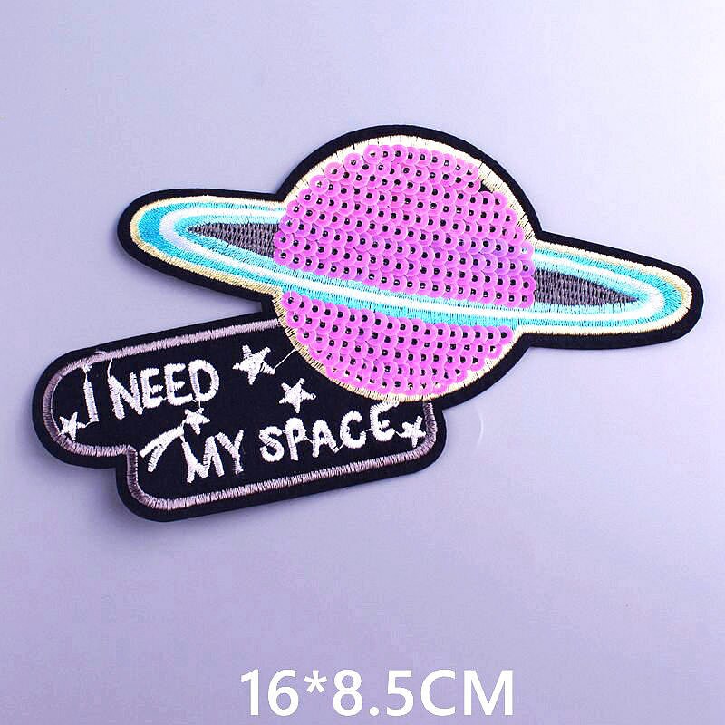 Celestial Embroidered UFO Patches, Interstellar Iron-on Patches, Alien ...