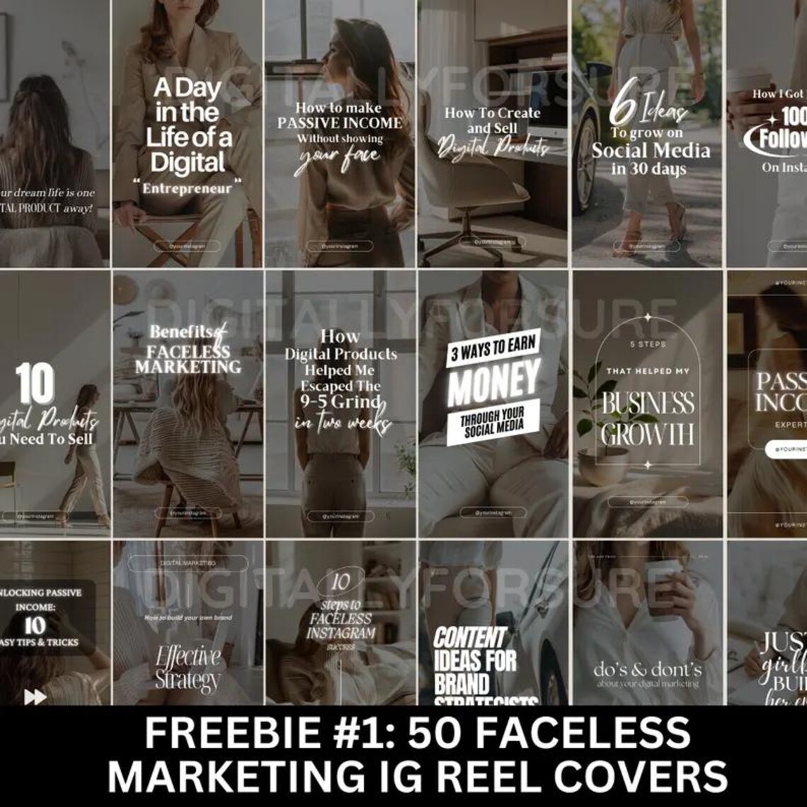 Instagram Carousel Template, Canva Carousel IG Template, Digital ...