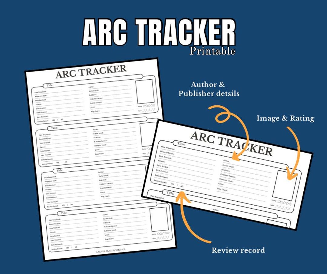 A4 Printable ARC Tracker | Digital Book Review Planner | Instant ...