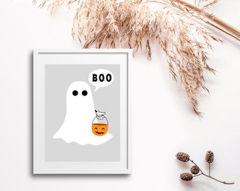 Boo Ghost Print - Etsy