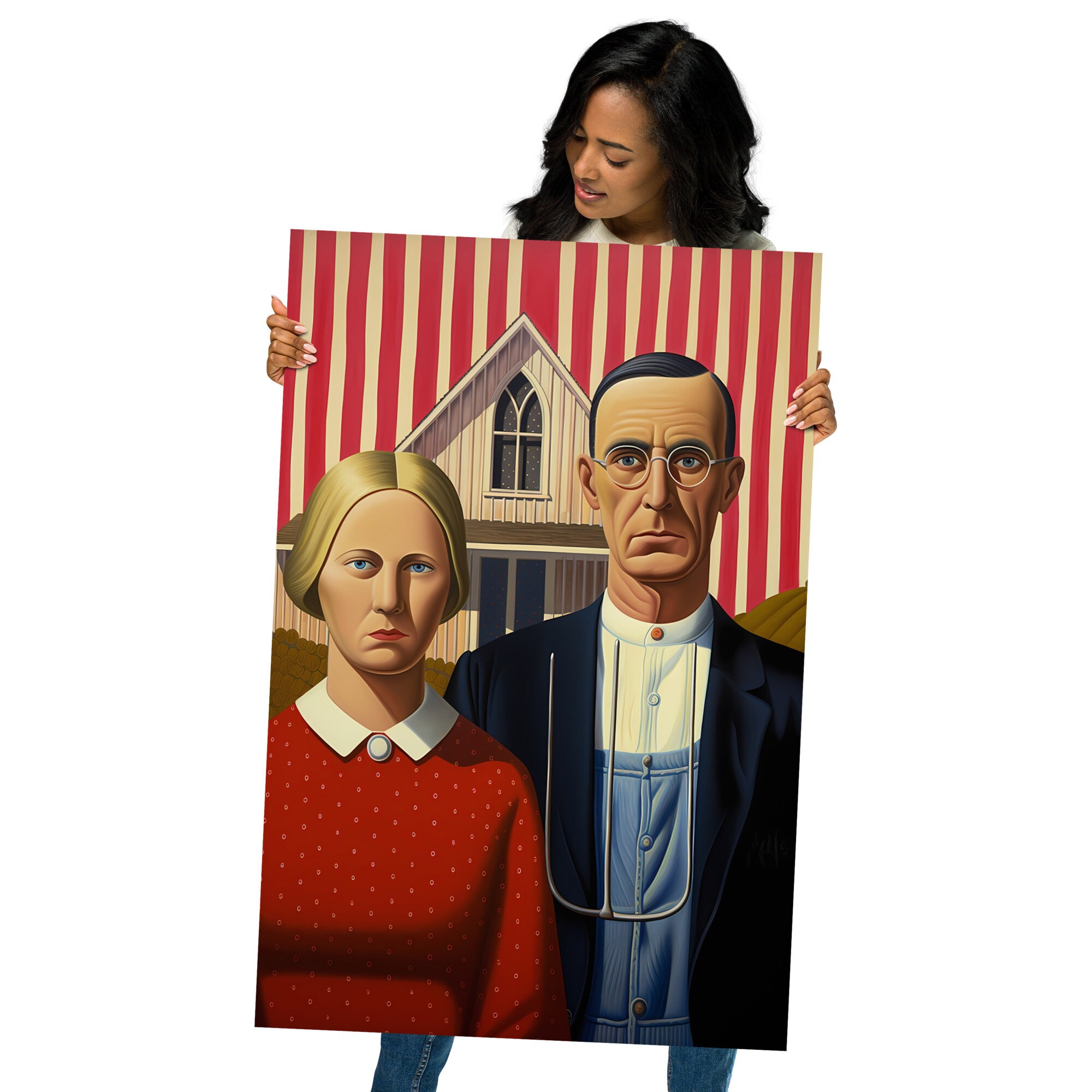 Digital Download American Gothic Grant Wood Popart - Etsy