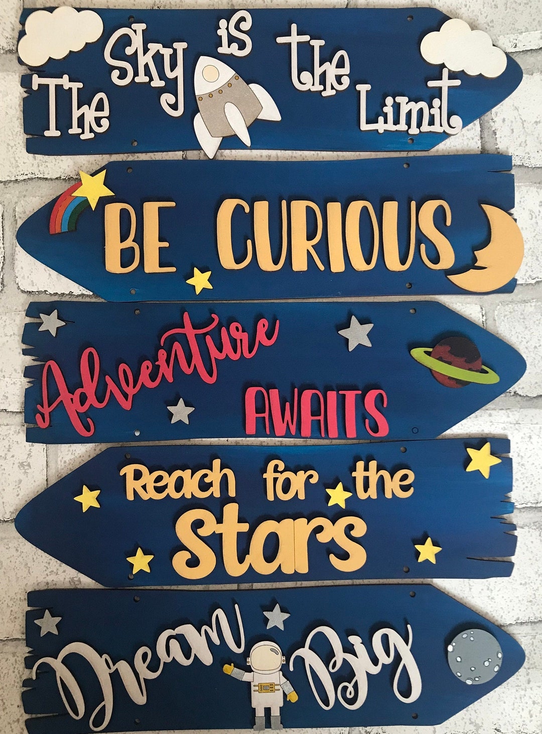 Space Theme Directional Sign - Etsy