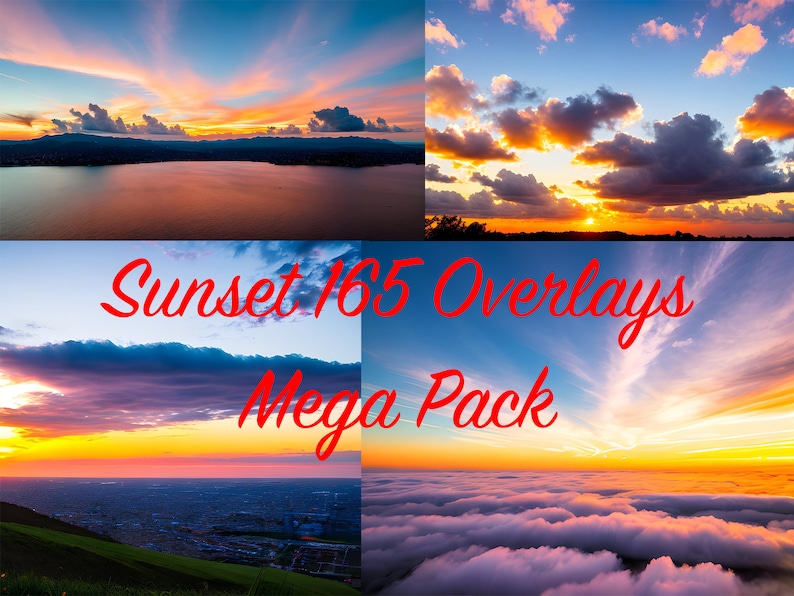 165 Sunset Sky Overlay Mega Pack - Etsy
