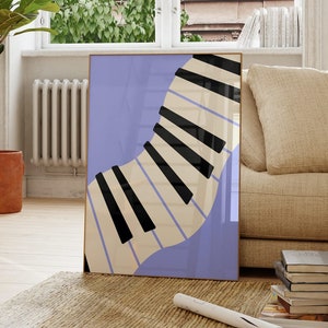 Piano Poster | Piano Keyboard Wall Art | Pianist Print | Music Poster ...