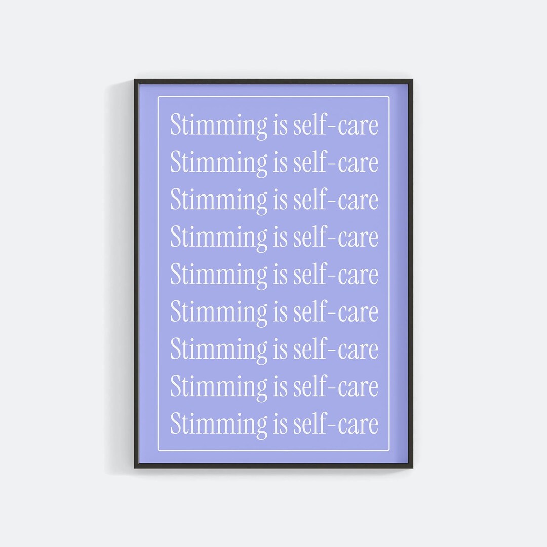 Stimming is Self Care Printable Wall Art – Autism Poster – ADHD Print ...