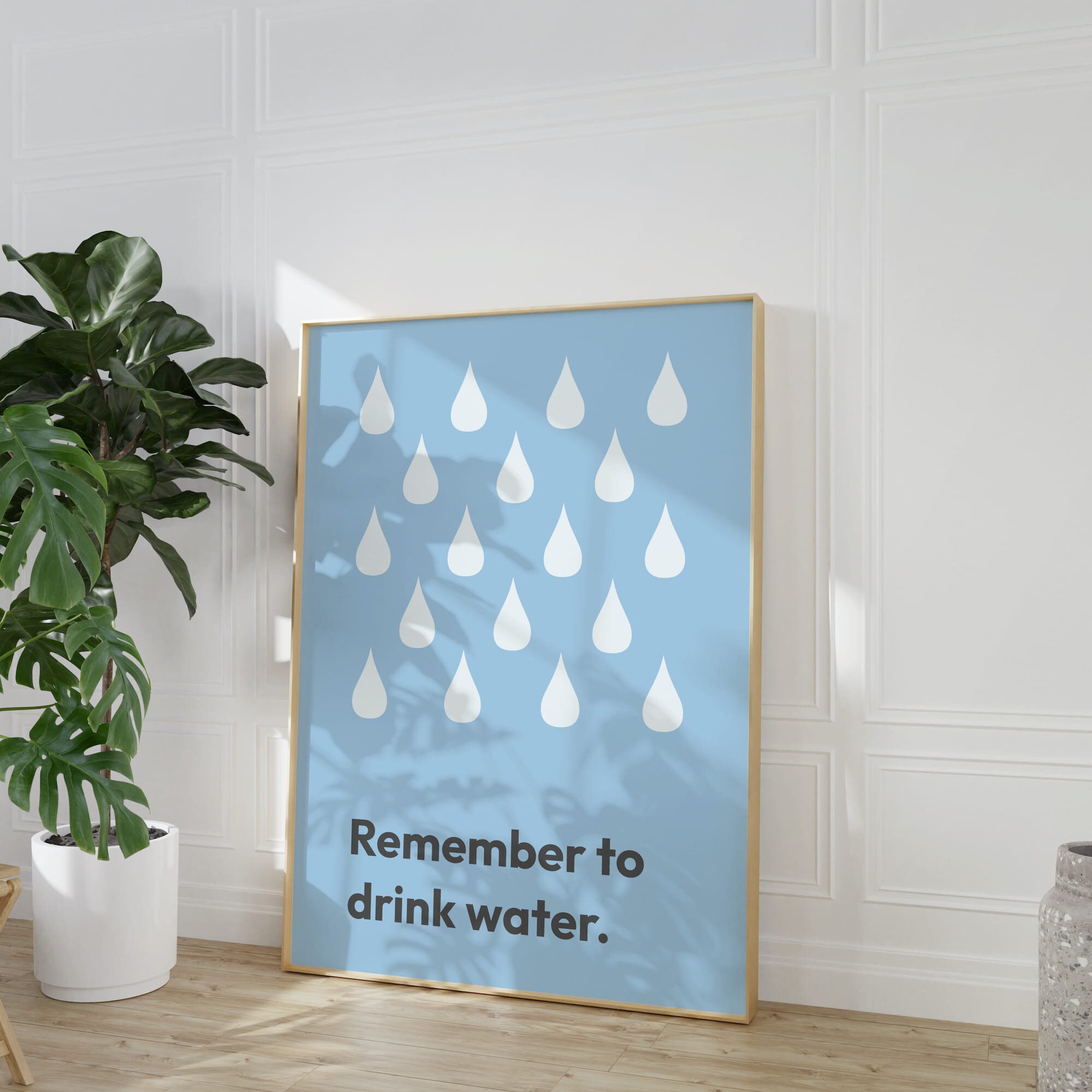 Drink Water Wall Art, Stay Hydrated Print, Funny Quote Poster, Reminder ...