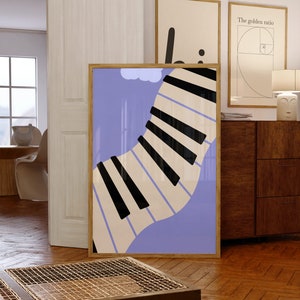 Piano Poster | Piano Keyboard Wall Art | Pianist Print | Music Poster ...
