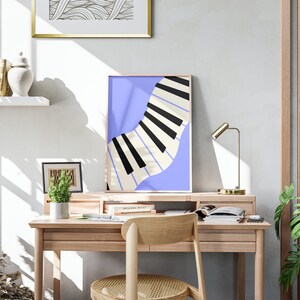 Piano Poster | Piano Keyboard Wall Art | Pianist Print | Music Poster ...