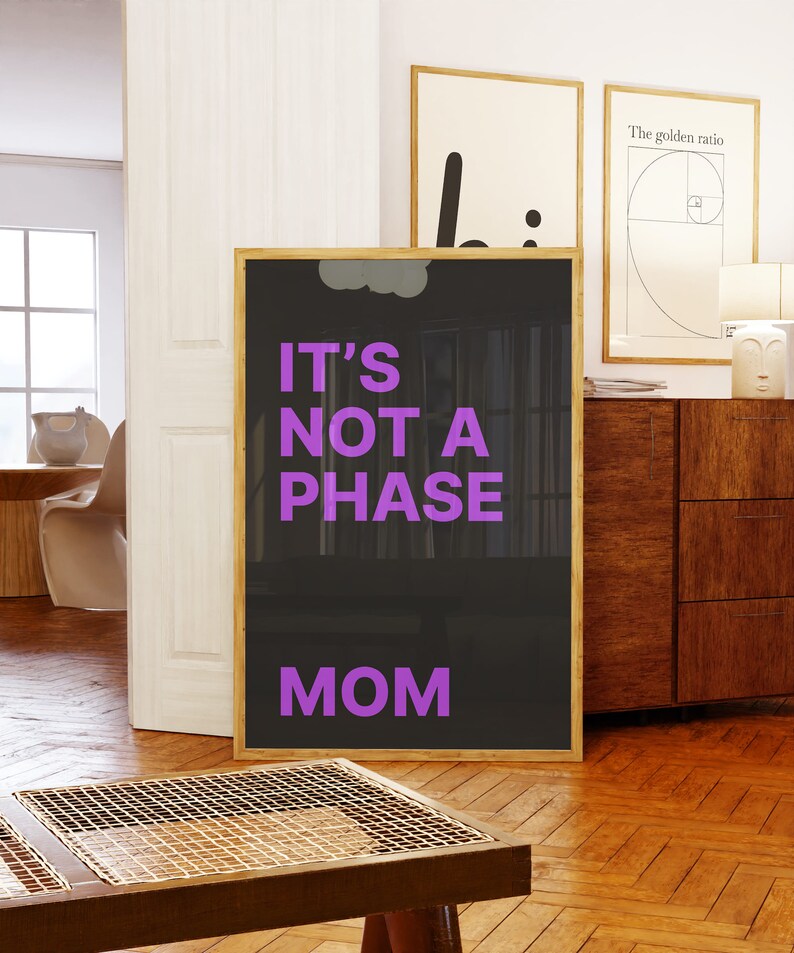 Emo Print – It's Not a Phase Mom Printable Wall Art – Punk Music Poster ...