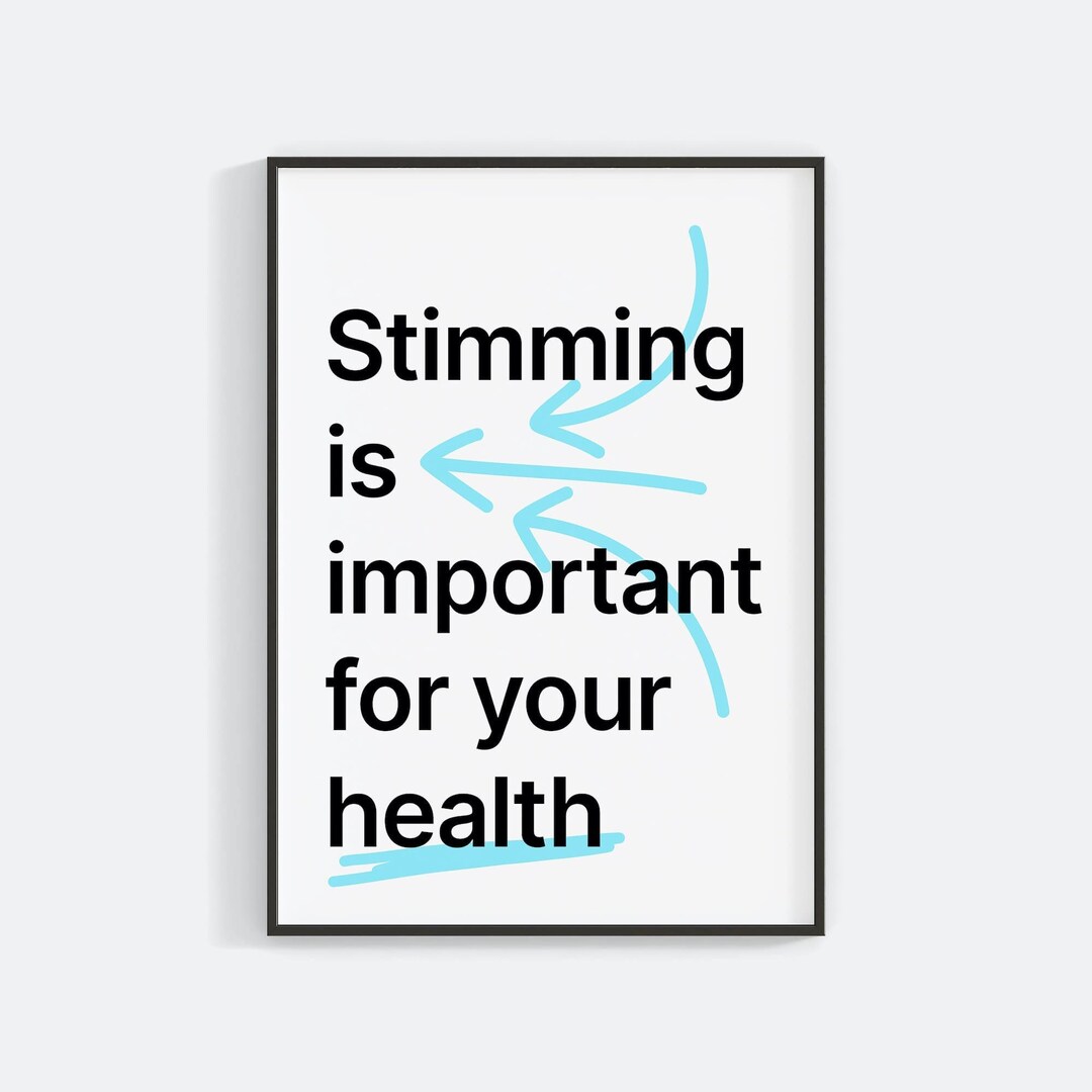 Autism and ADHD Poster Stimming Quote Wall Art Neurodiversity ...