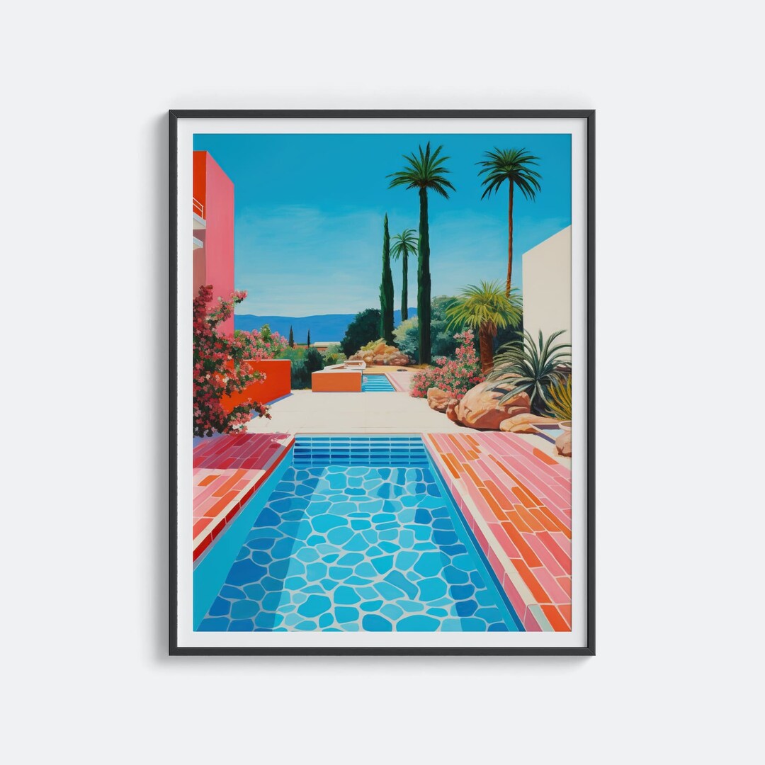 Printable Pool Vintage Poster Famous Artist Inspired Retro - Etsy