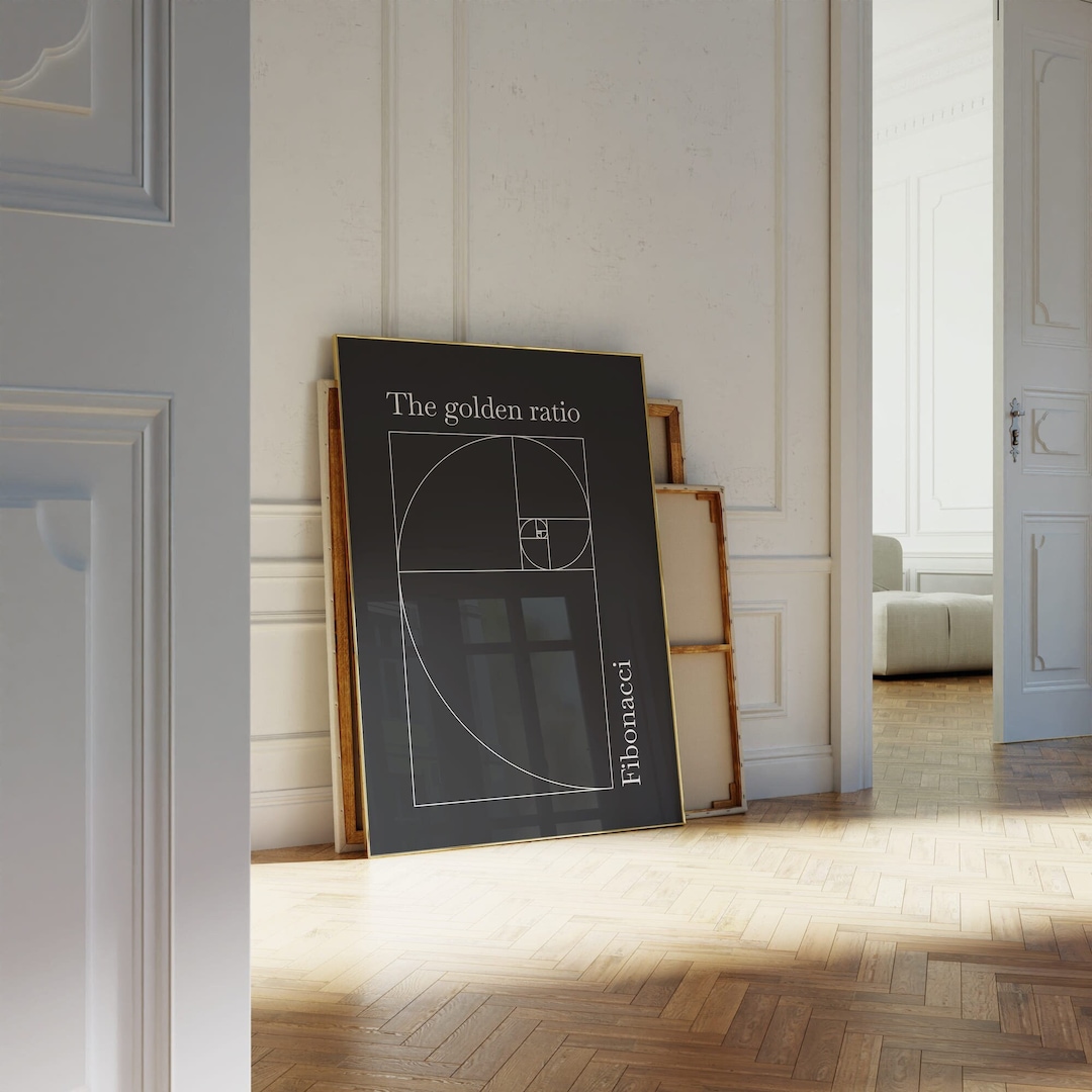 Vintage Golden Ratio Wall Art, Fibonacci Poster, Minimalistic Print ...