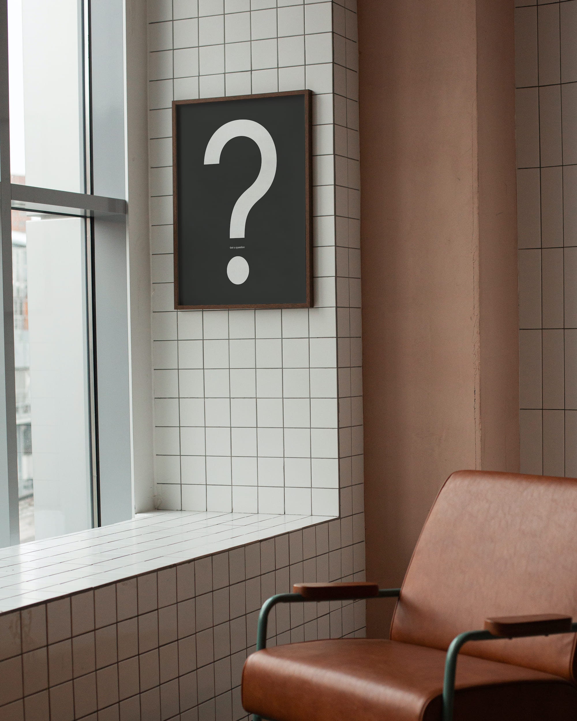 Question Mark Typographic Poster | Black & White Minimalist Art ...