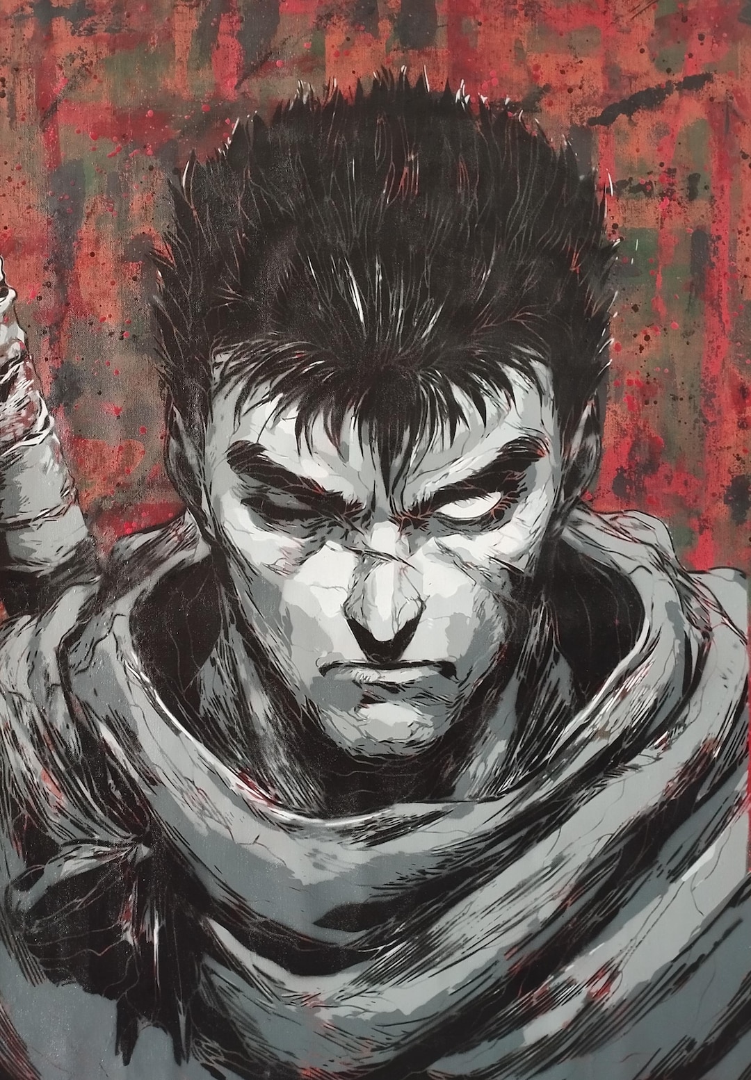 Guts Anime Manga Character Original Custom Painting on Canvas With ...