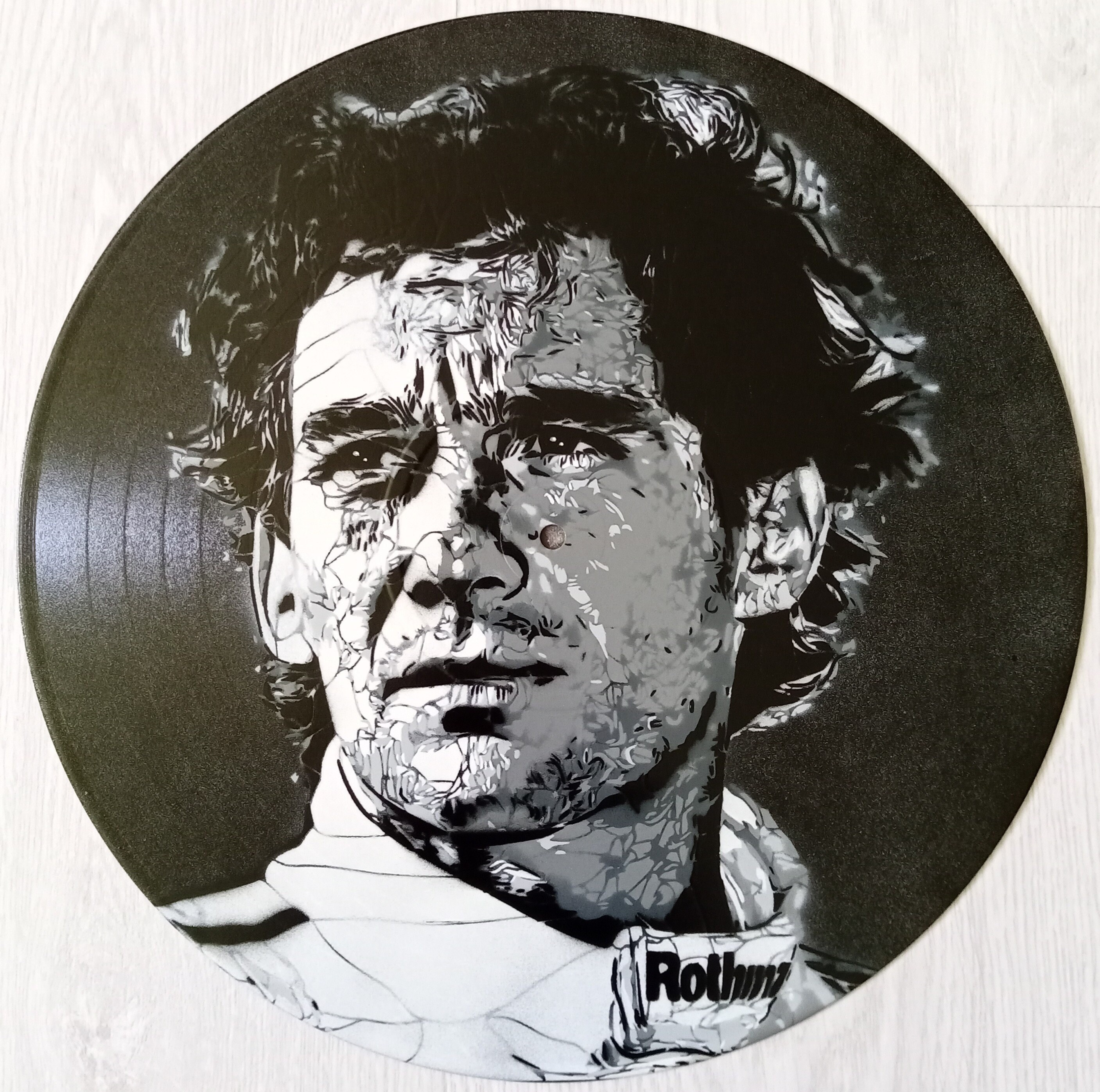 Ayrton Senna Upcycling Custom Vinyl Record Original Painting Art ...