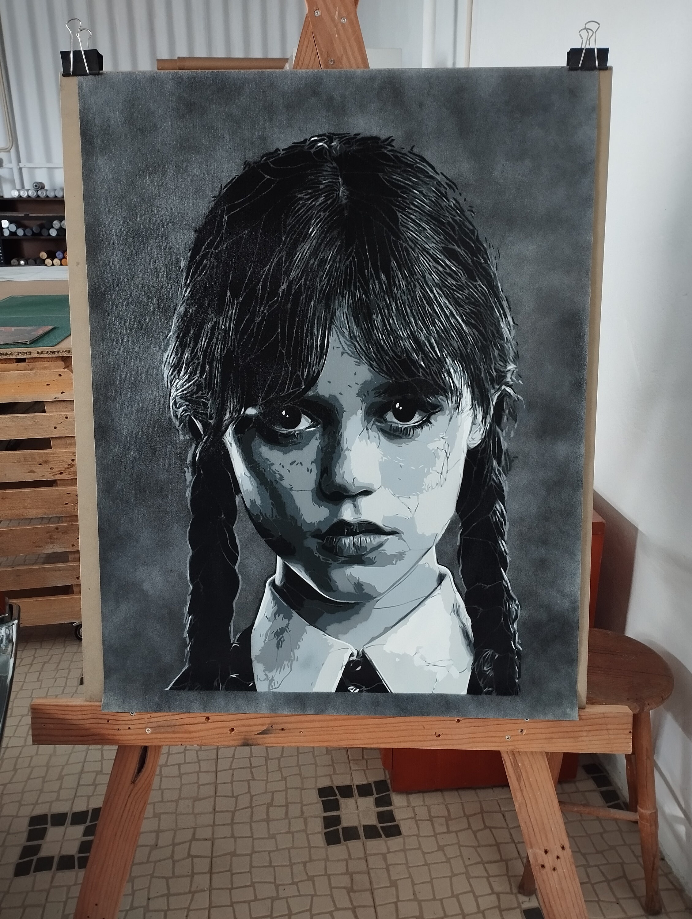 Movie Series Character Original Custom Painting on Canvas With Spray ...