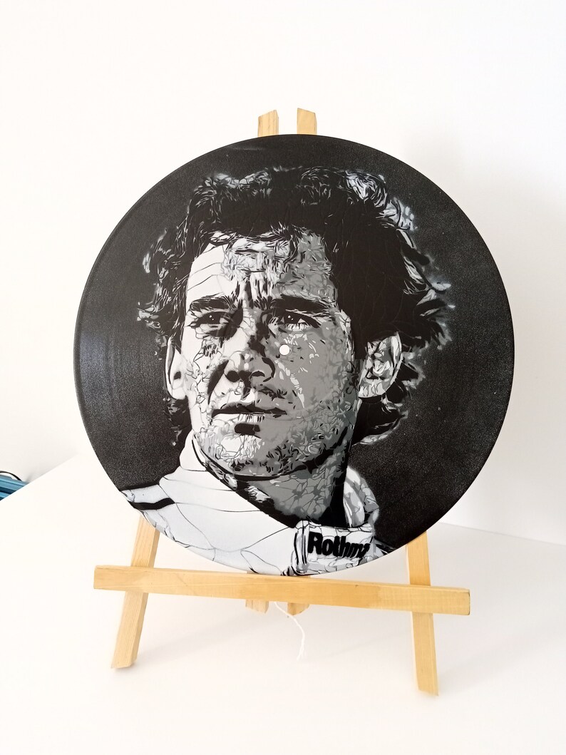 Ayrton Senna Upcycling Custom Vinyl Record Original Painting Art ...