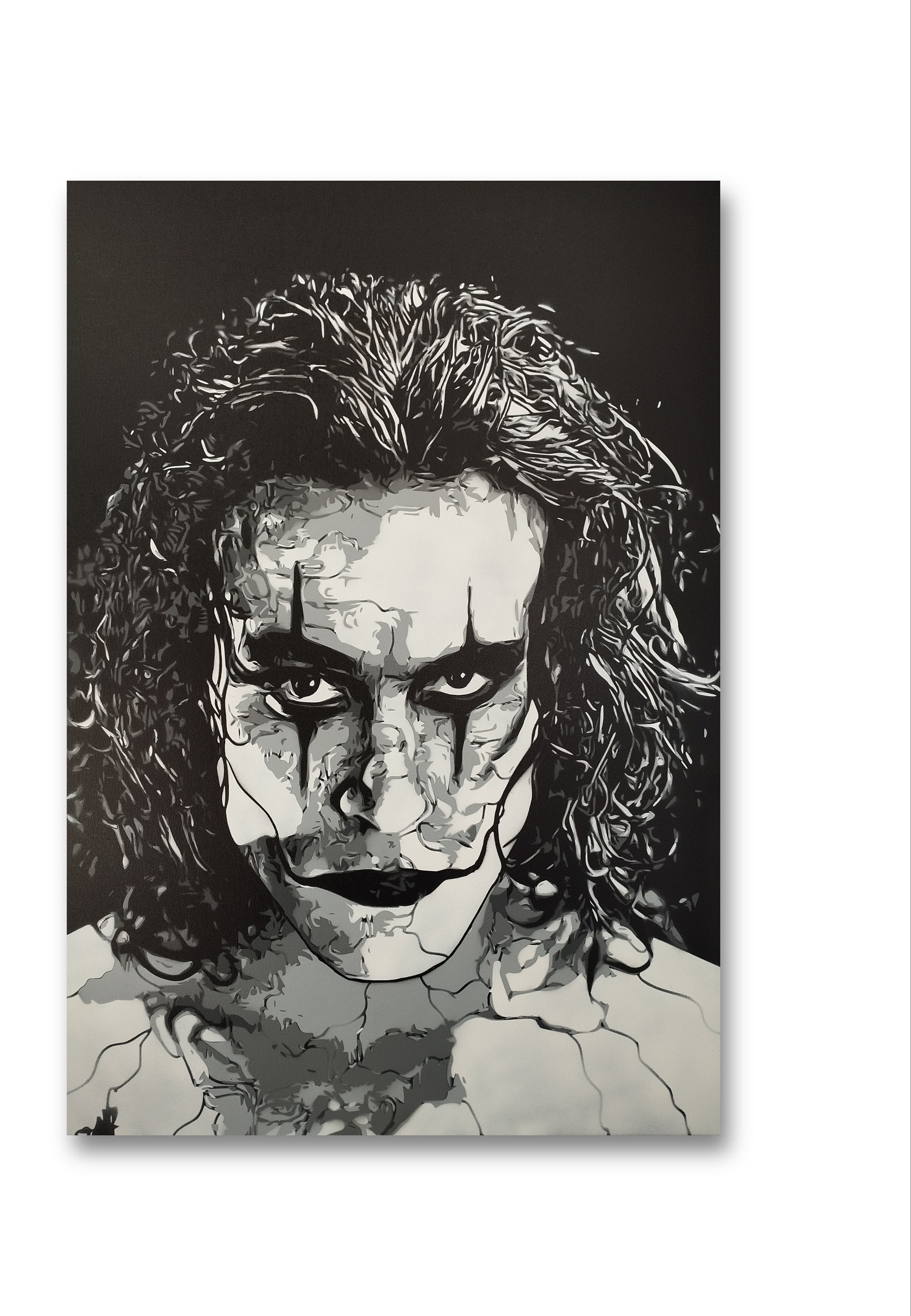 Crow Movie Character Original Custom Painting on Canvas With Spray ...