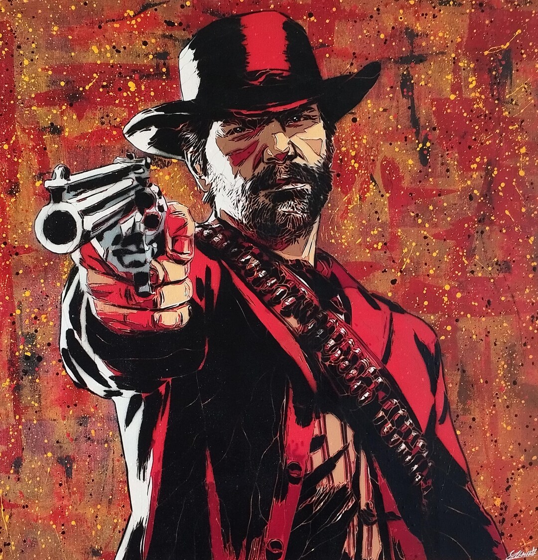 Arthur Original Custom Painting on Canvas With Spray Paint and Acrylics ...