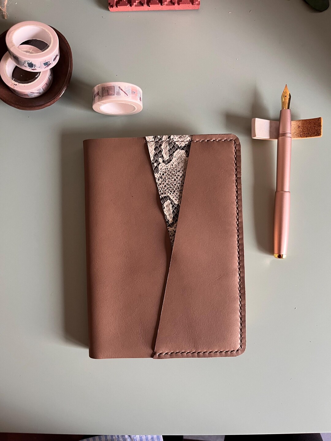 B6 Size Leather Planner Cover , Sterling Ink, Papertessdesigns - Etsy