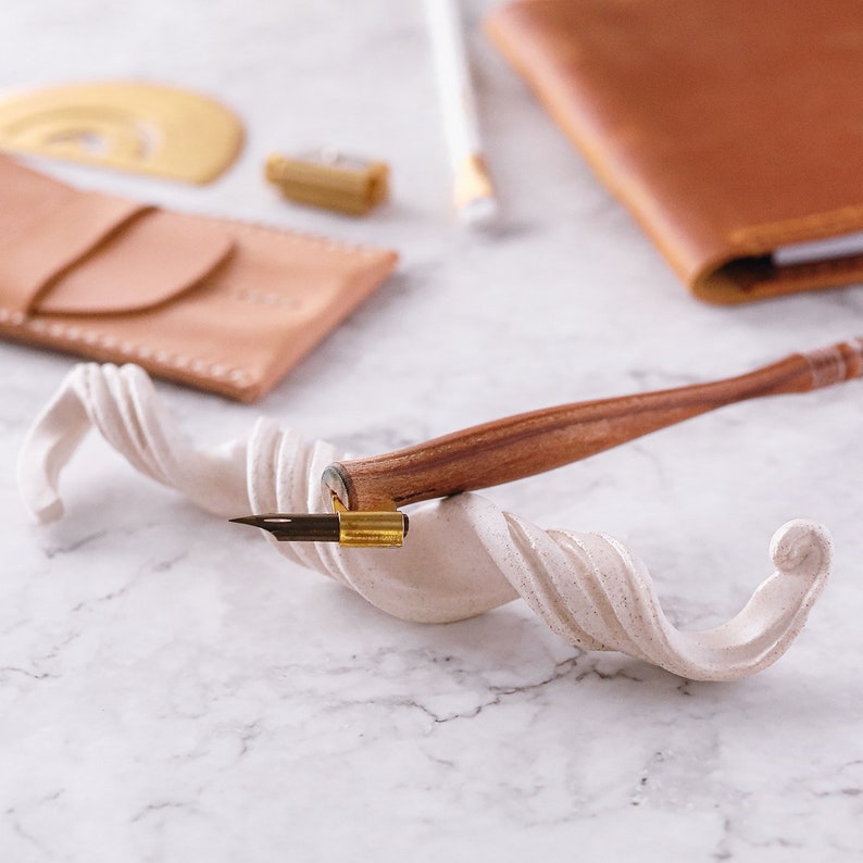 Ceramic Pen Rest "fusilli' Style , Fountain Pen Rest, Ceramic Brush ...