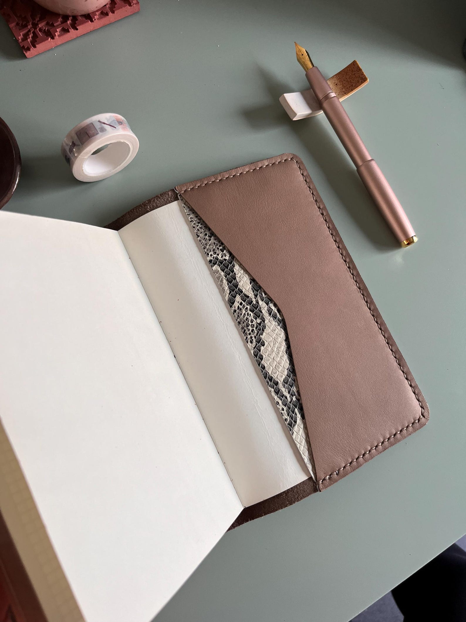 B6 Size Leather Planner Cover , Sterling Ink, Papertessdesigns - Etsy