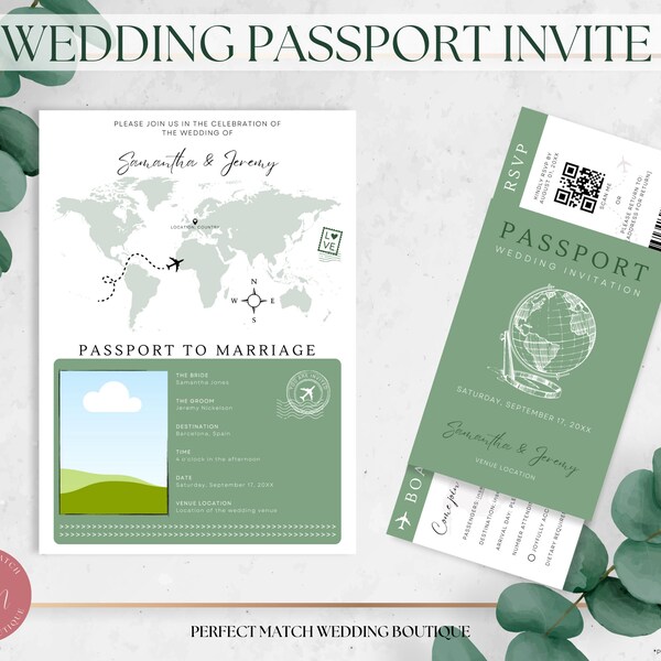 Passport Template Canva Etsy 9709