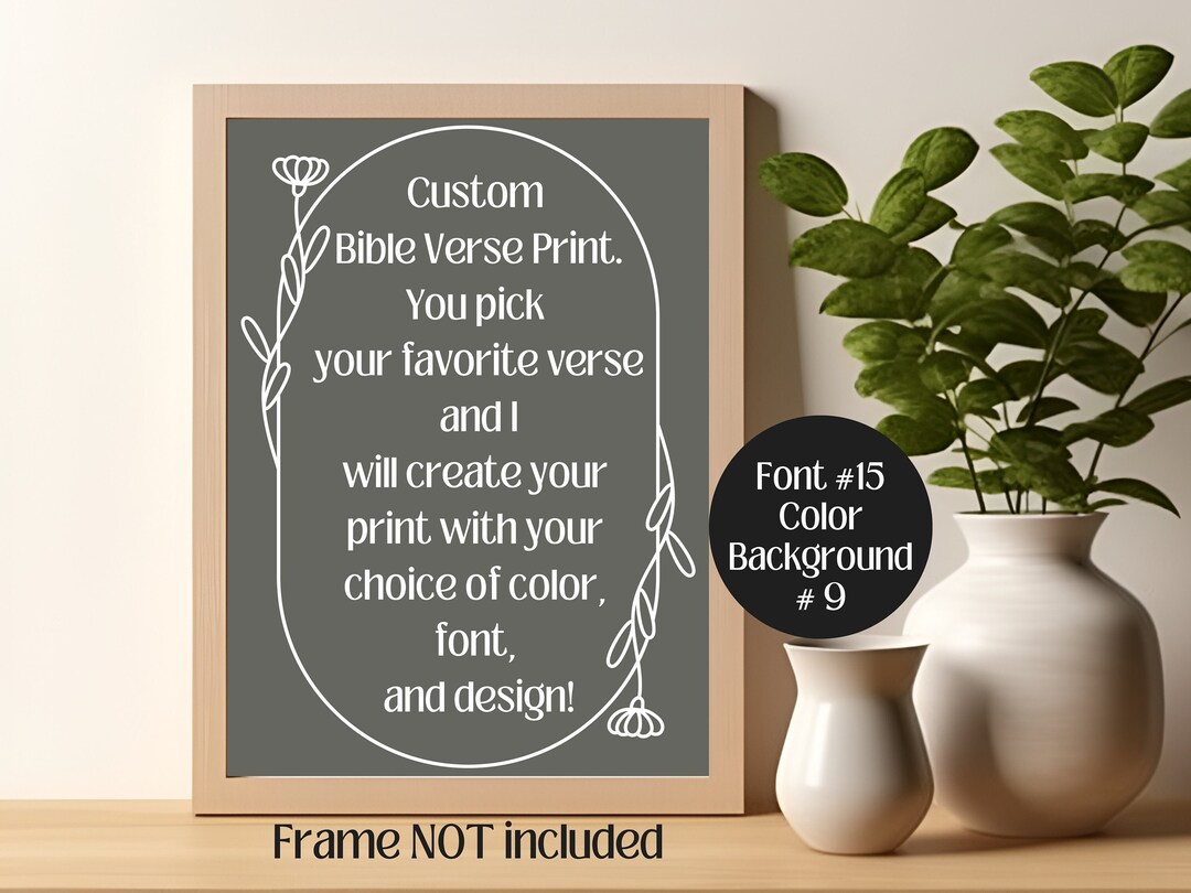 Custom Bible Verse Print, Bible Verse Wall Art Print, Personalized ...