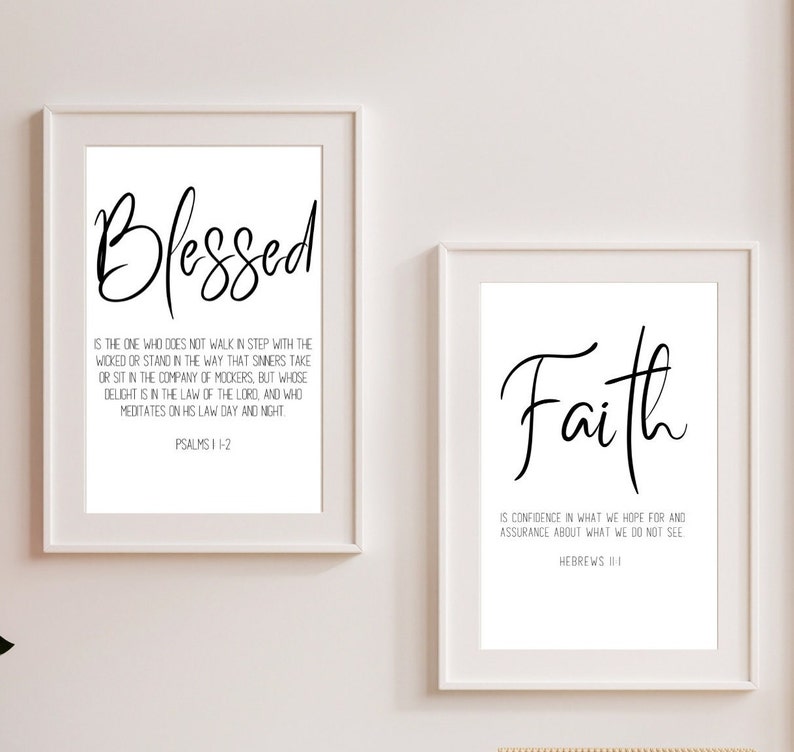 Christian Wall Art Printable Christian Decor Bible Verse - Etsy