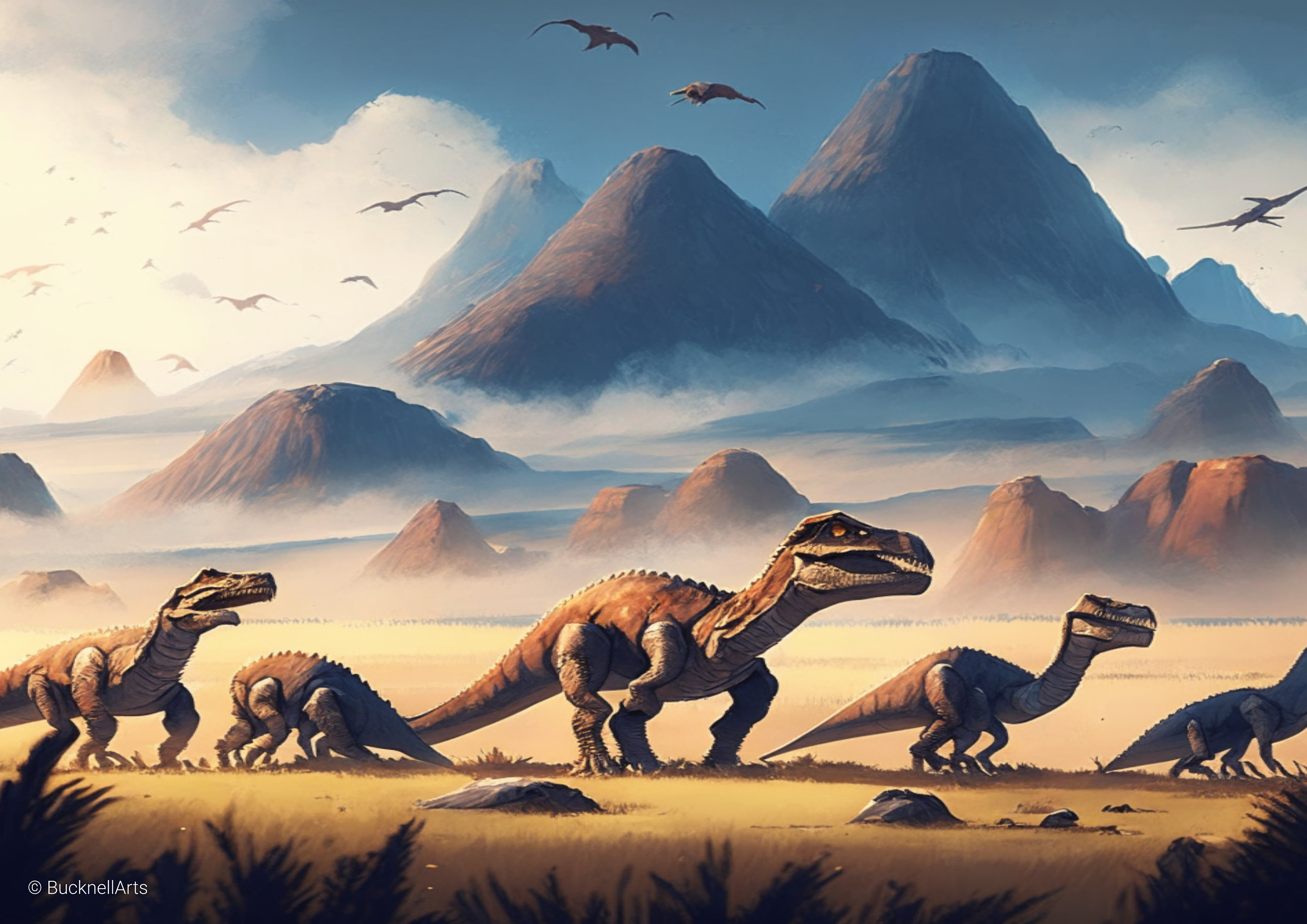 Digital Dinosaur Poster A3 - Etsy
