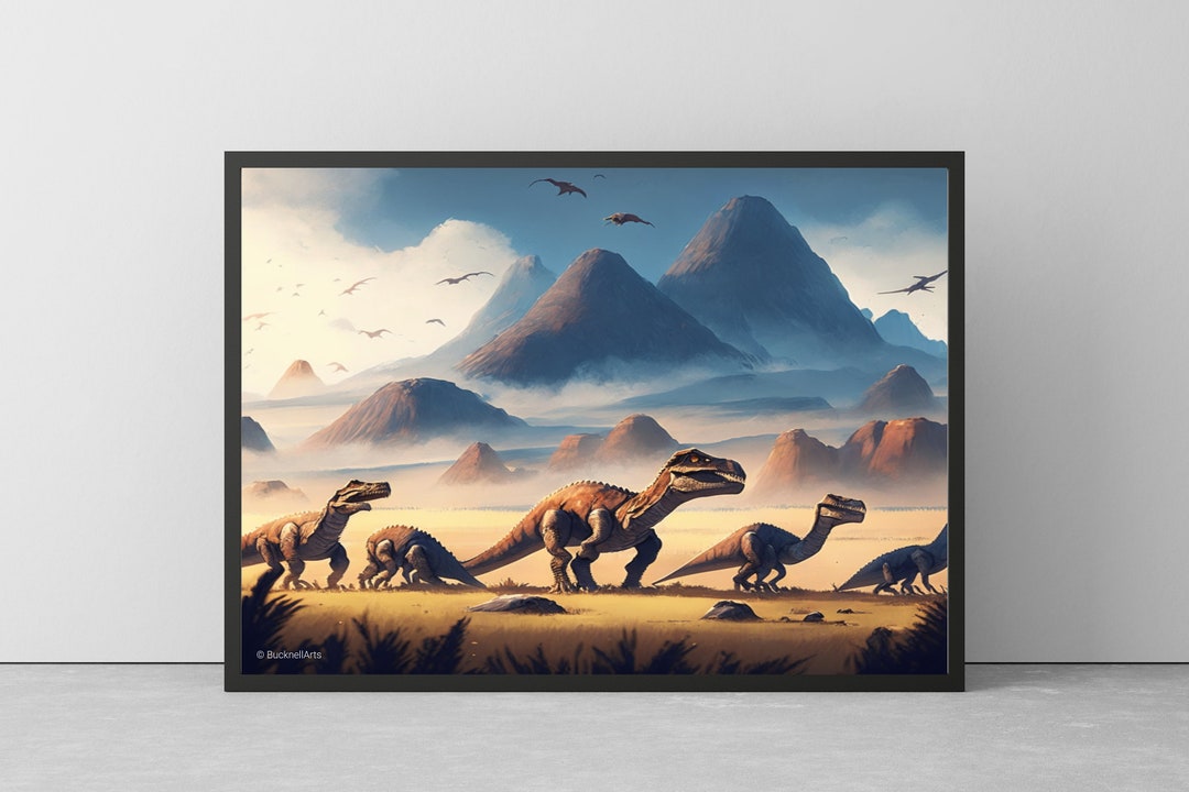 Digital Dinosaur Poster A3 - Etsy
