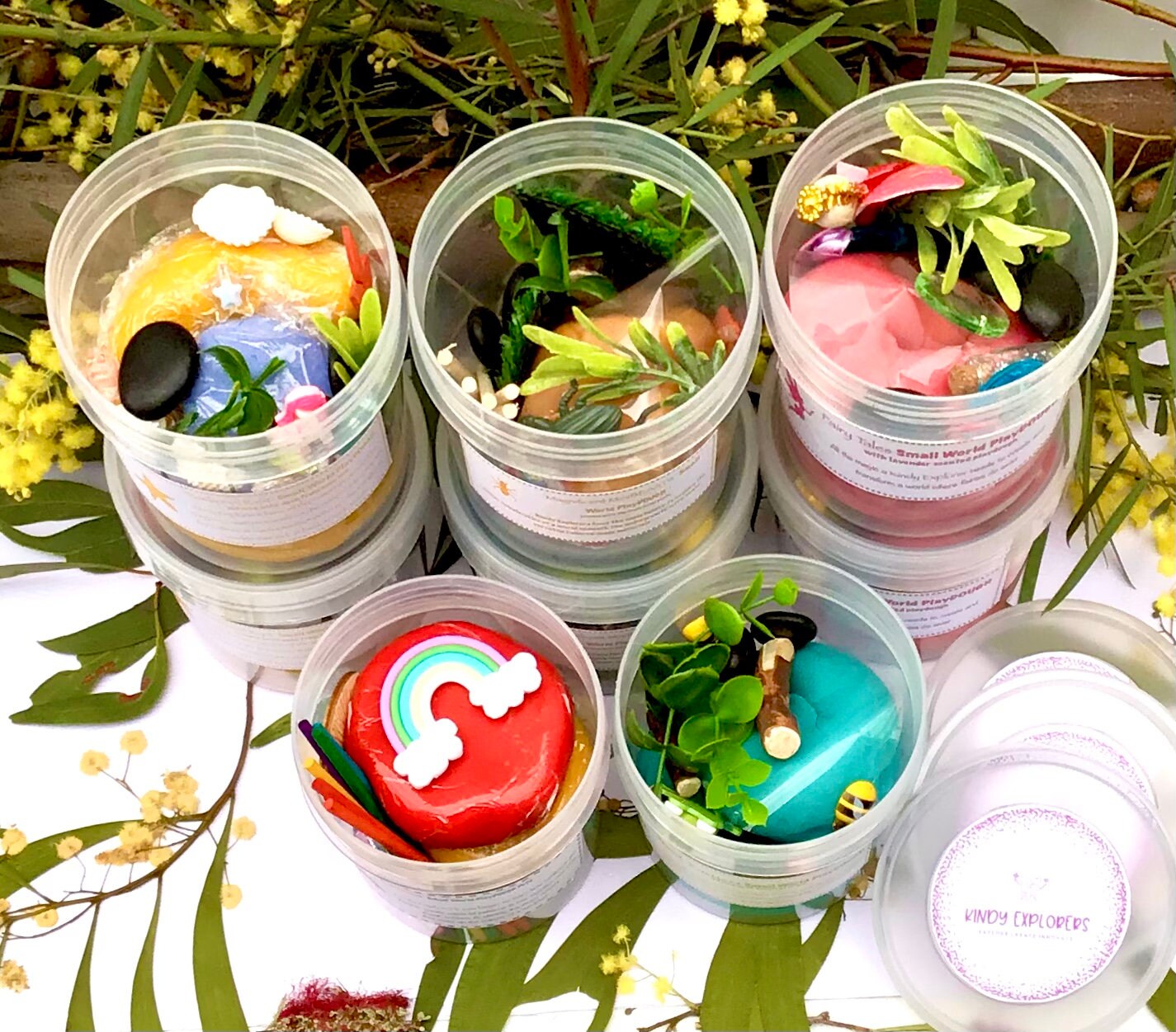 Fairy Tales Small World Playdough Pots - Etsy