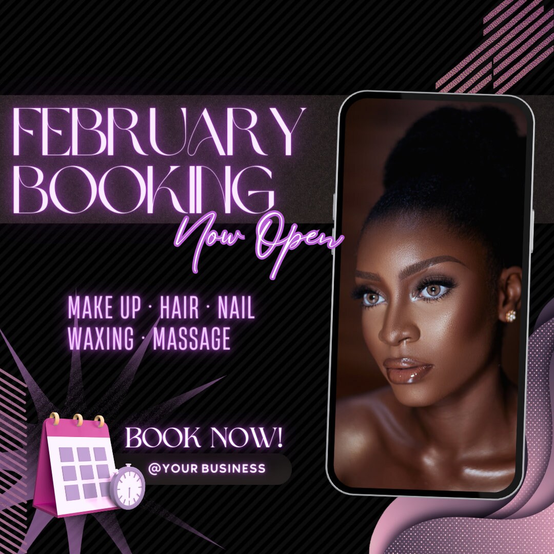Editable Book Now Hair Flyer Bundle, DIY Booking Available Template ...